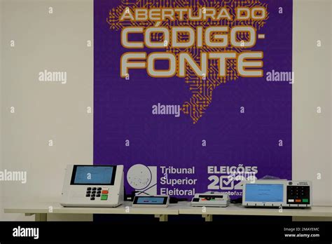 Models Of Electronic Voting Machines Are On Display At The Source Code Inspection Department Of