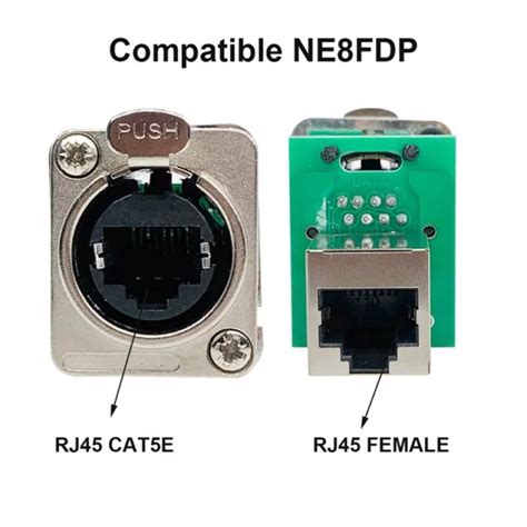 Ethercon Rj45 Chassis Socket D N8fdp Rj45 Feed Pass Panel Mount Jack