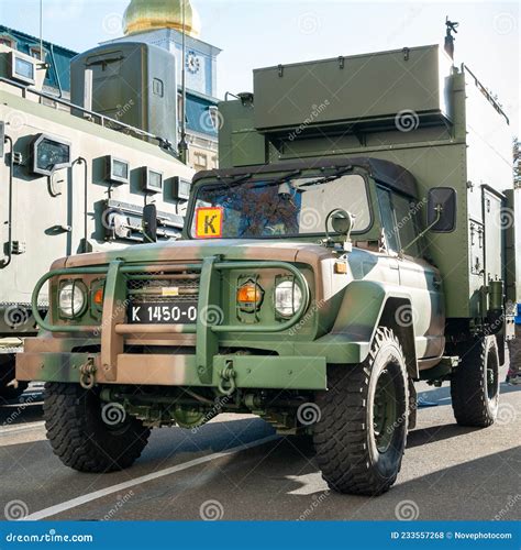 Military Headquarters Car Of The Ukrainian Army Exhibition Of Military