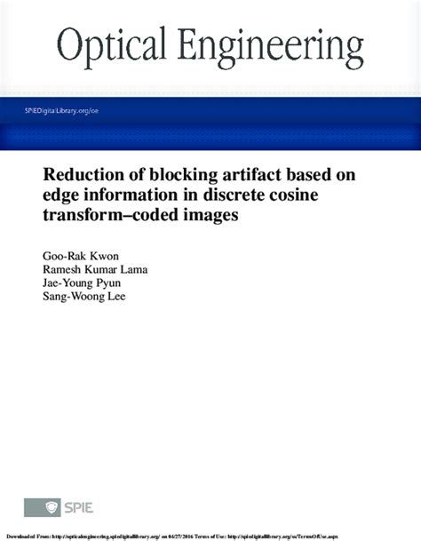 pdf reduction of blocking artifact based on edge information in