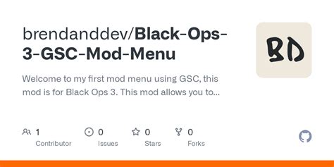Github Brendanddev Black Ops 3 Gsc Mod Menu Welcome To My First Mod