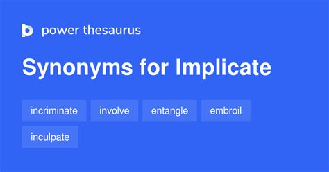 Implicate Synonyms 775 Similar Words And Phrases