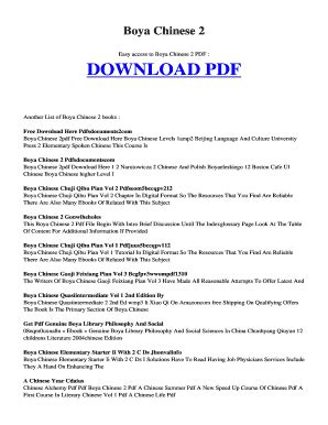 Boya Chinese Intermediate 1 Pdf - Fill Online, Printable, Fillable ...