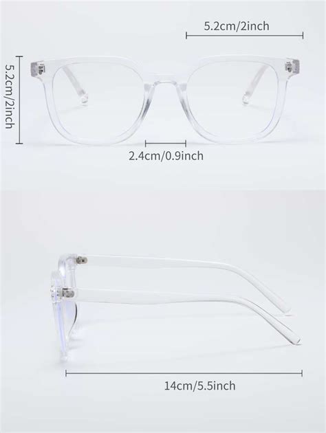 Square Frame Anti Blue Light Eyeglasses Clear Glasses Clear Glasses