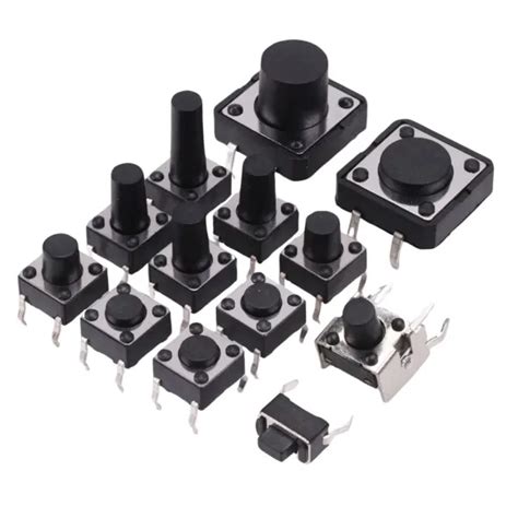 Momentary Tactile Switch Push Button Pcb Mount Miniature 6x6mm 12x12mm £199 Picclick Uk