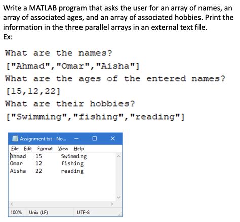 Solved Write A MATLAB Program That Asks The User For An Chegg