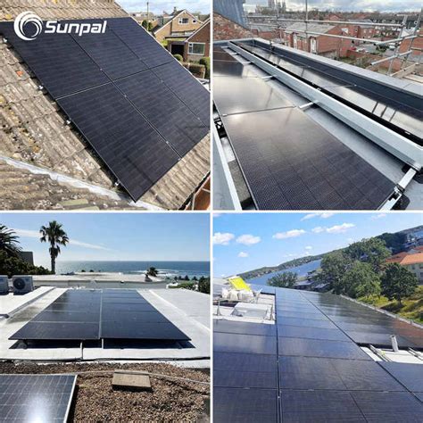 Sunpal Solar Panel Bifacial Full Black Glas Glas W W W
