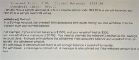 Solved A Class Called Account Is Defined As Follows Public Chegg
