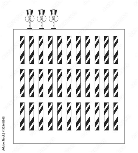 Modern Communication Hub Building With Antennas 2d Line Object Satellite Dishes On Rooftop