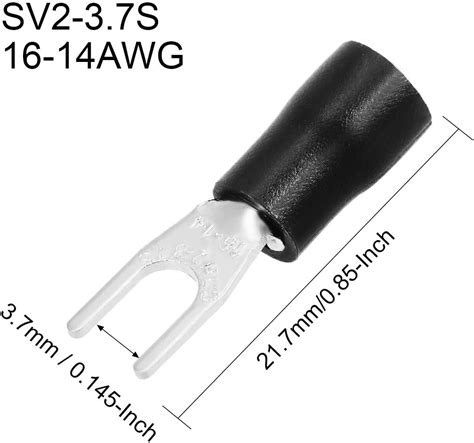 Uxcell 200pcs Sv2 37s Terminal De Crimpado Eléctrico Con Conector De