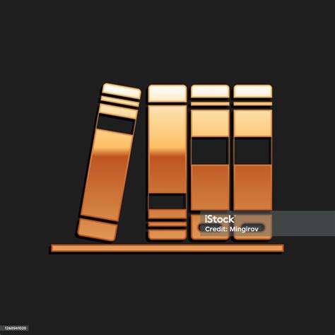 Dossiers Gold Office Avec Licône Papiers Et Documents Isolés Sur Fond