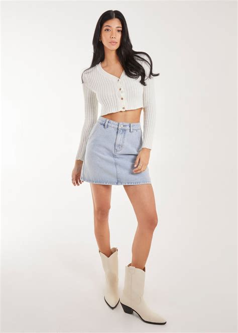 Pink Vanilla Blue Denim Mini Skirt Matalan