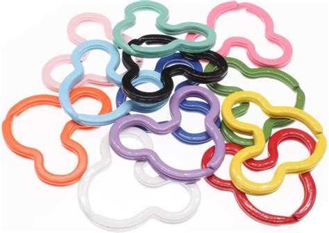 Amazon KXJHY 25PCS Mouse Head Shape Key Rings Crafts DIY Keychain