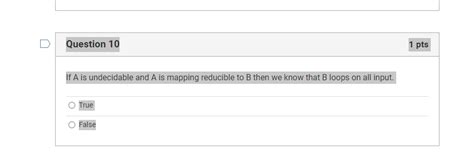 Solved Question Pts Is The Mapping Reducible Operation Chegg