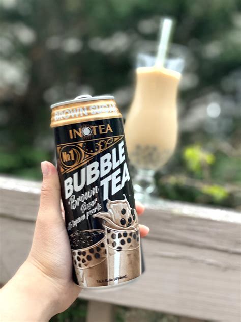 Bubble Tea Inotea Brown Sugar Bubble Tea Drink Ready To Drink In A Can Black Milk Tea With