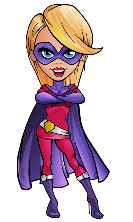 Girl Superhero Cartoon