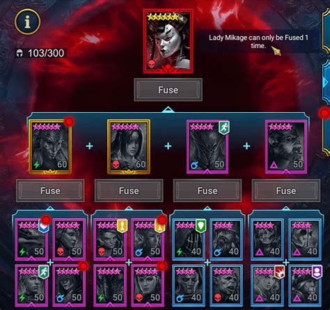 Mythic Fusion Requirements 2 Legendaries 2 Epics R Raidshadowlegends