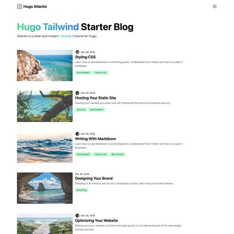 GitHub Zerostaticthemes Hugo Atlantic Theme A Tailwind Starter Blog For Hugo