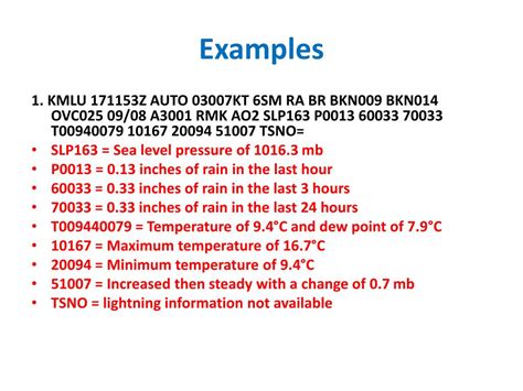 Ppt Lab 2 Metar Decoding And Station Observations Powerpoint Presentation Id 1840658