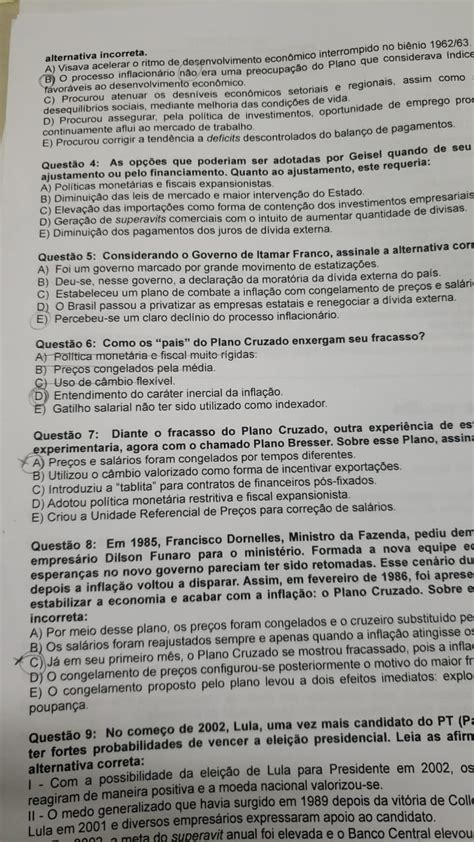 Prova Economia Brasileira Contemporânea Economia Brasileira Contemporânea