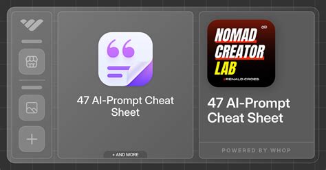 47 Ai Prompt Cheat Sheet Whop