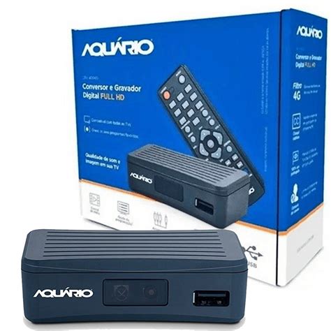 Conversor e Gravador Digital DTV 4000S Aquário Full HD js Submarino