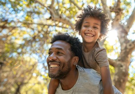 Premium Photo Fathers Day Bonding Time With Happy Dad And Son In Nature