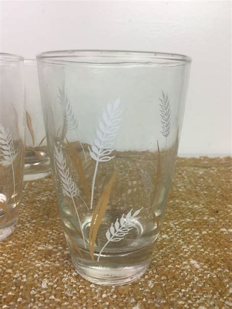Vintage Mid Century Wheat Glassware 1950s Etsy Glassware Mid
