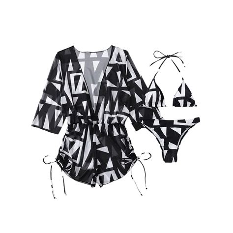 Elainilye Fashion Womens Swimsuits Long Sleeved Mesh Corset Swimsuit