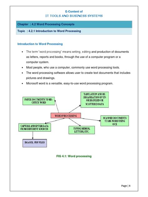 Chapter 42 Word Processing Concepts Topic 421 Introduction To Word