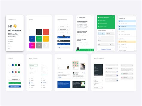 Material Design UI Kit Figma Components App Templates Free By