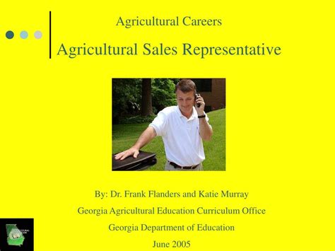 Ppt Agricultural Careers Agricultural Sales Representative Powerpoint