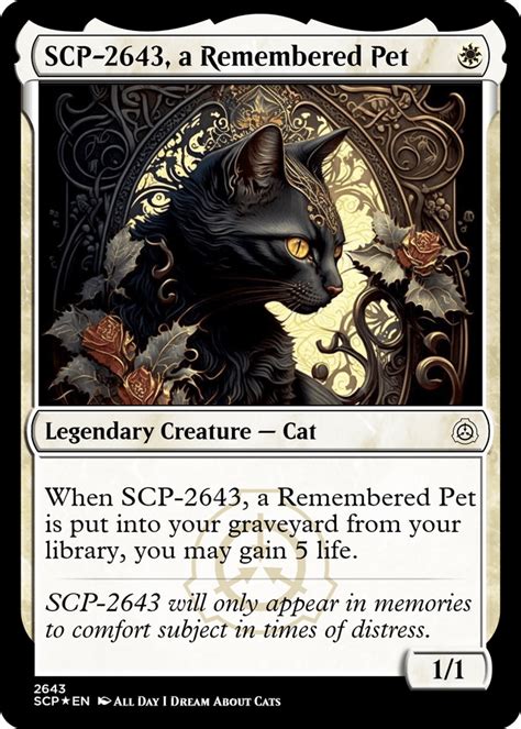 Cat Week Day 6 Scp 2643 R Scp