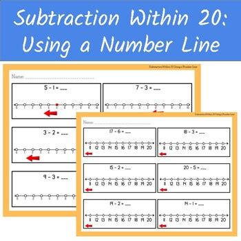Subtraction Within 20 Using A Number Line By Becca Ramdass TPT