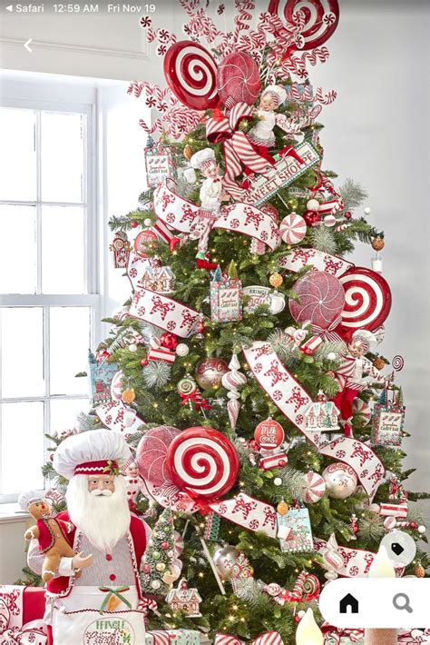Peppermint Themed Christmas Tree Decorations