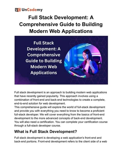 Ppt Full Stack Development Guide To Building Modern Web Applications Powerpoint Presentation