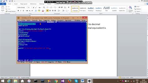 C Programming To Convert Binary Number To Decimal Number Youtube