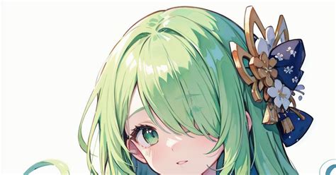 Aiイラスト 425 緑髪少女 おるとのイラスト Pixiv