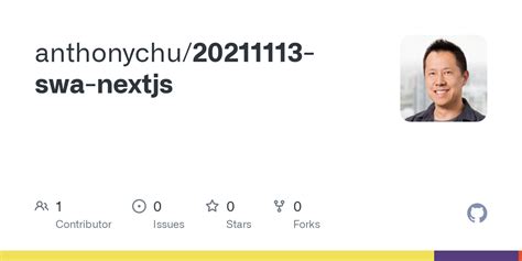 GitHub Anthonychu 20211113 Swa Nextjs