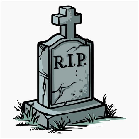 Sepultura Ilustração Vetorial Cartoon Clipart Vetor Premium