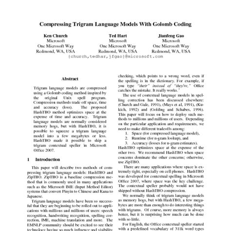 compressing trigram language models with golomb coding acl anthology