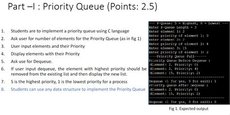 Solved WRITE IN C Not C Part Priority Queue Points Chegg