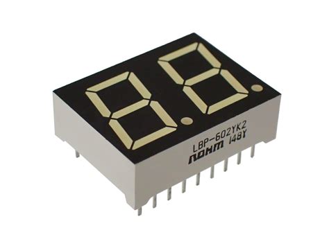 Rohm 7セグ 2桁 Led 数字表示器 カソード イエロー 黄 Lbp 602yk2 カテゴリ別部品光エレクトロニクスlcd表示