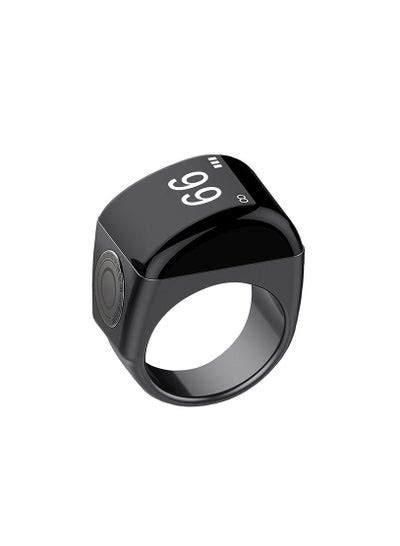 Qibla Ring Tasbih Counter Prayer Reminder Smart Oled Display Tasbih Ring With Finger Counter