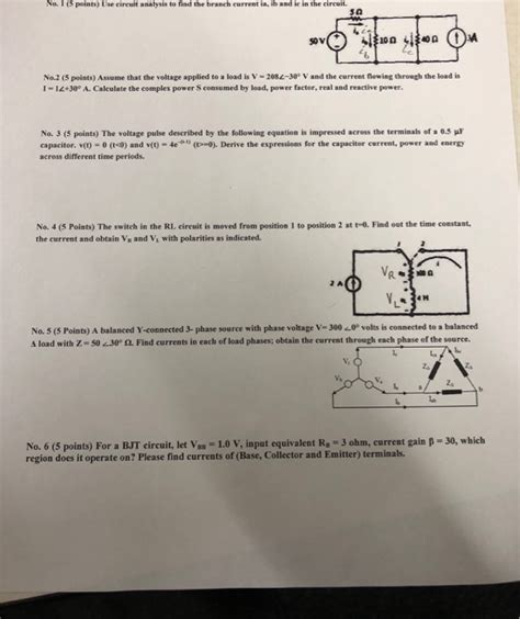 solved no 1 5 points use cireubt analysis to find the