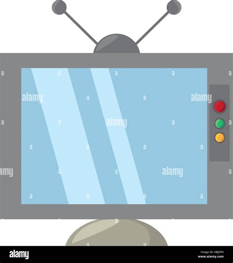 Retro Television Antenna Monitor Vector Illustration Eps 10 Stock