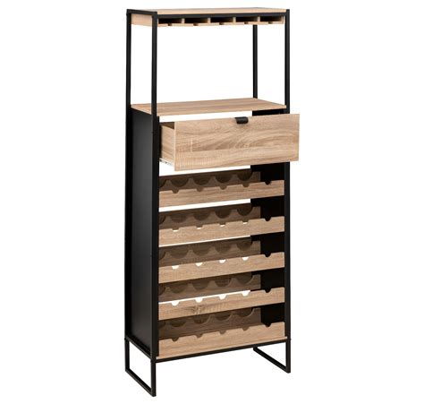 Meuble De Bar Range Bouteilles Et Porte Verres H 160 Cn