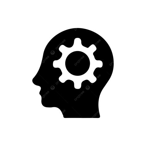 Gear Head Icon Vector Art For Brainstorming Innovation And Ideas Gear Head Brainstorming