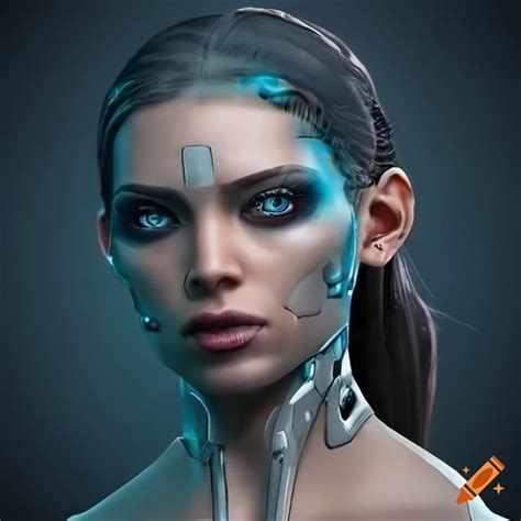 Futuristic Cyborg With A Mad Alien Expression On Craiyon