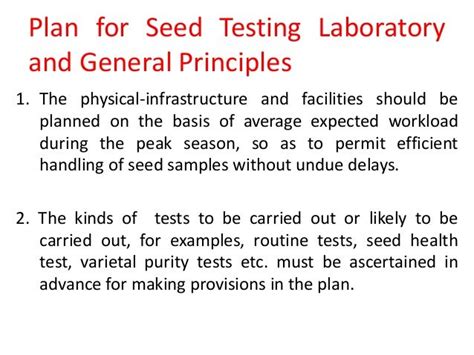 Seed Testing Of Laboratry